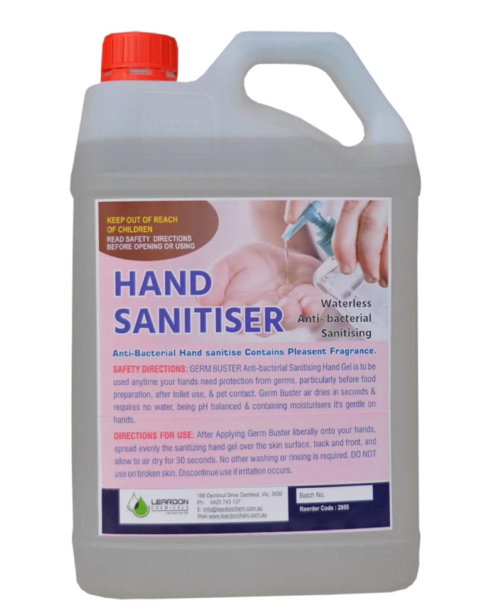 HAND SANITISER WATERLESS 5L - Supreme Care Wholesale